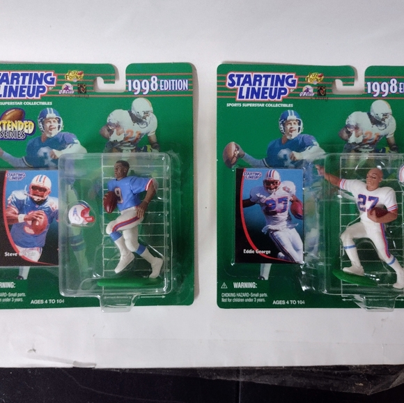 Toys | 1998 Steve Mcnair Eddie George Oilers Kenner Starting Lineup Nfl ...
